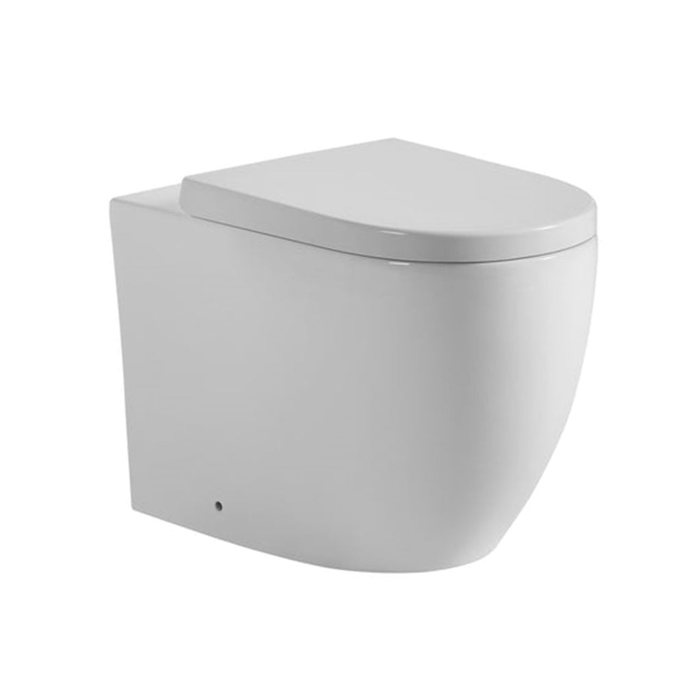 Poseidon Avery Gloss White Ceramic Wall Faced Floor Pan - Box Rim Flush ...