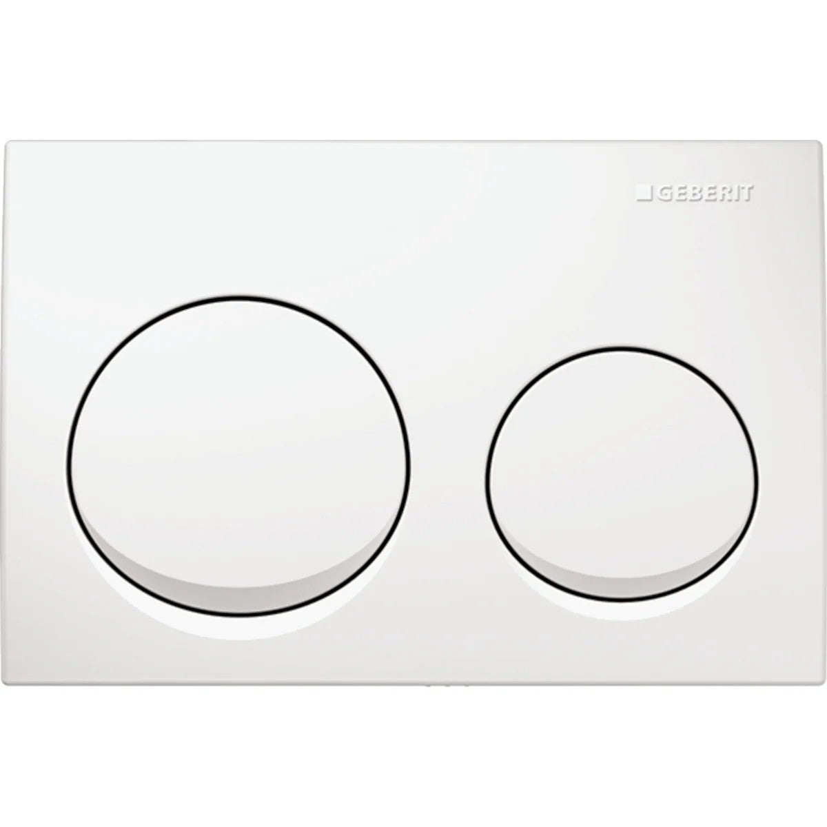Mercio Geberit Alpha25 Round Flush Plate ¨C White Finish - HD reno