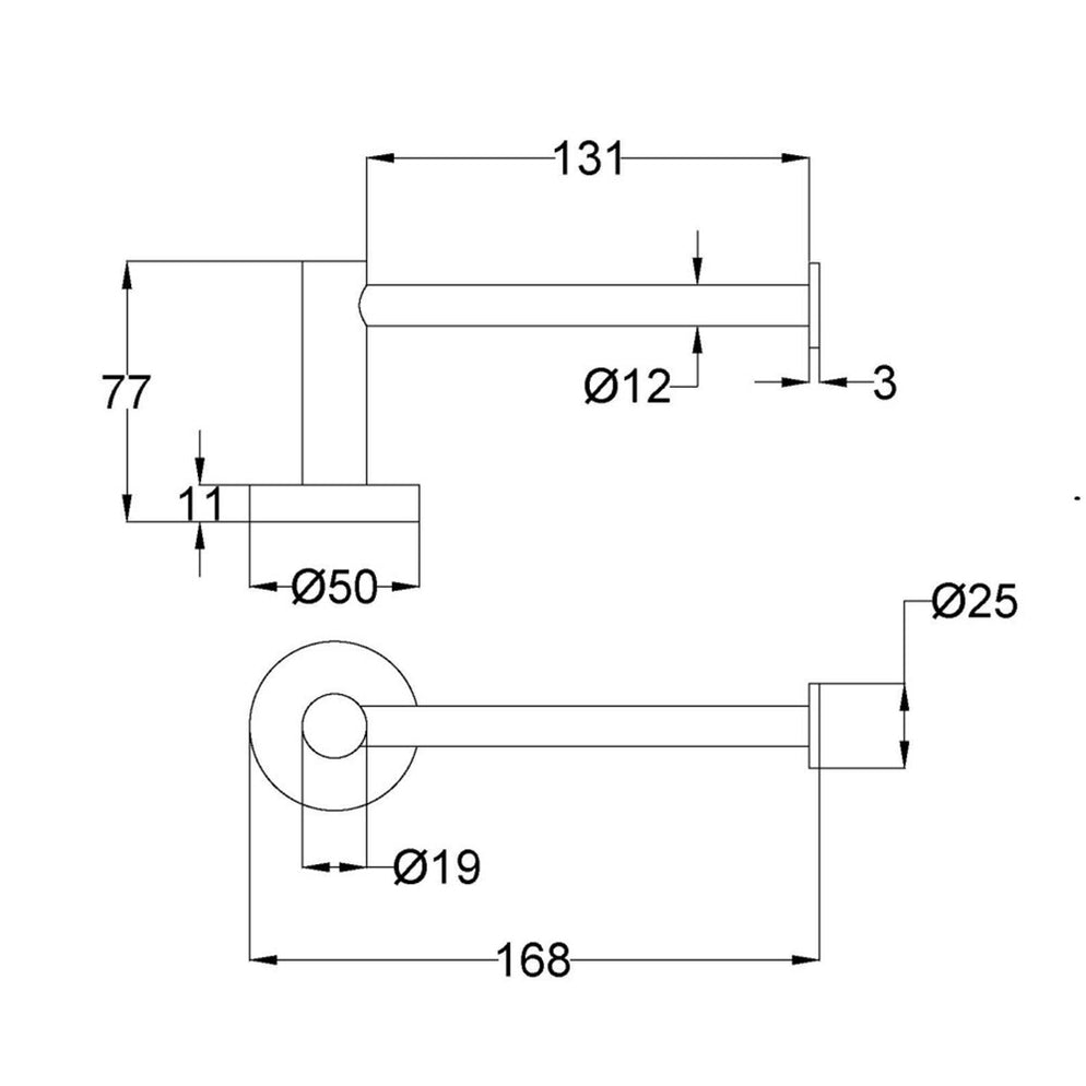 ACL Otus Slimline Round Single Toilet Paper Holder | HD Reno