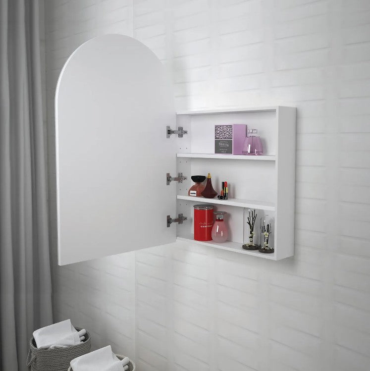 Matt White Polyurethane Otti Archie Arch Wall Mounted Bathroom Shaving ...