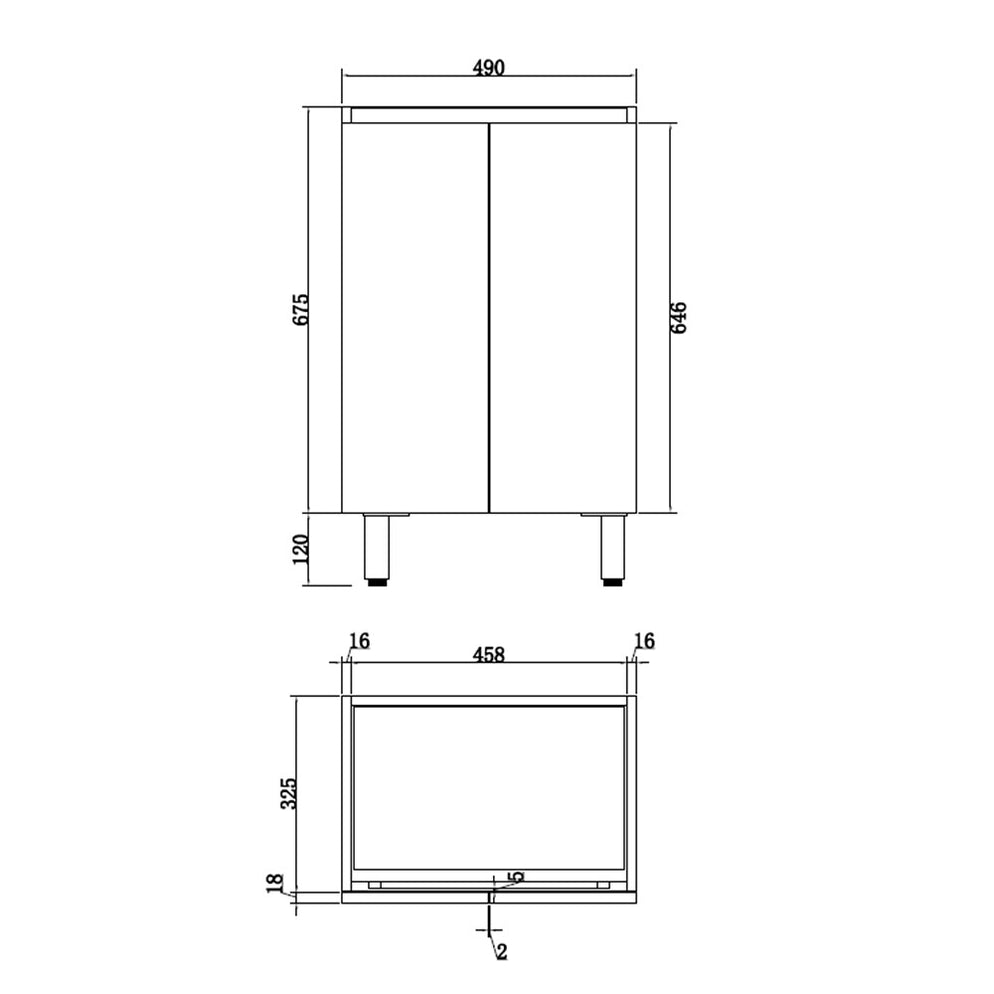 500*350*850mm ABS Gloss White MDF Freestanding Mini Narrow Vanity With ...