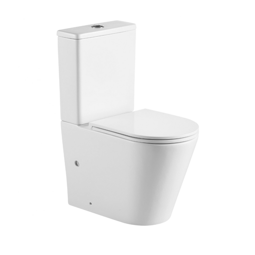 Unicasa Berlin White/Black Ceramic Back To Wall Toilet - Mercio Quiet ...