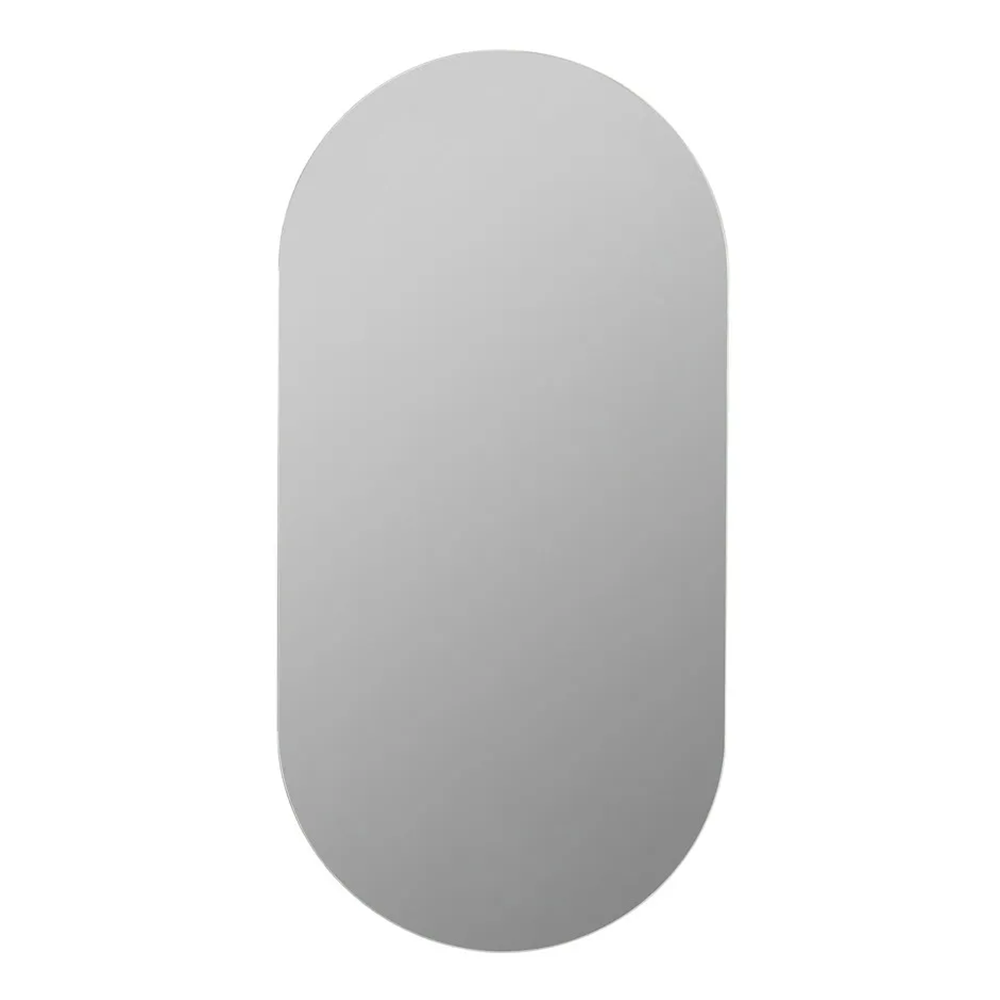 Matt Black/White Poseidon Olivia Oval Wall Mounted Bathroom Mirror ...