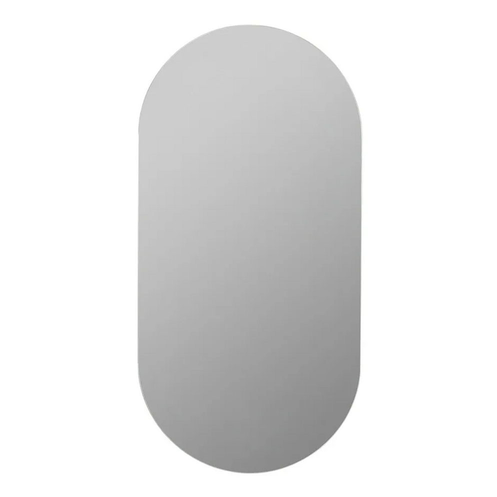 Matt Black/White Poseidon Olivia Oval Wall Mounted Bathroom Mirror ...