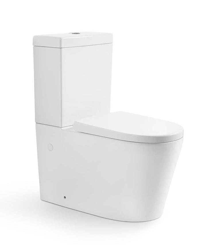 Poseidon Avery Gloss White Ceramic Back To Wall Toilet - Box Rim Flush ...
