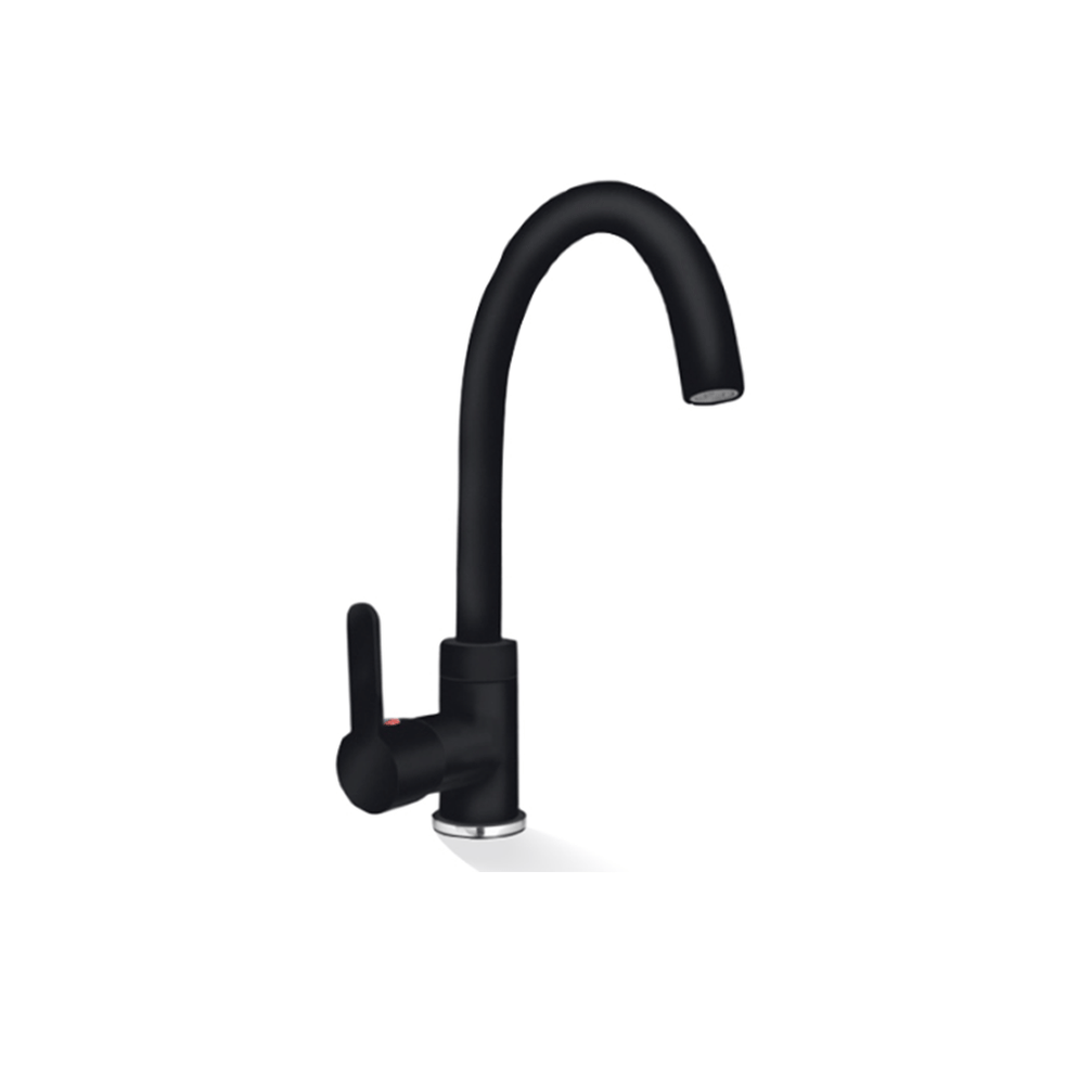 Matt Black Swivel Spout - Linkware Loui Sink Mixer - HD reno